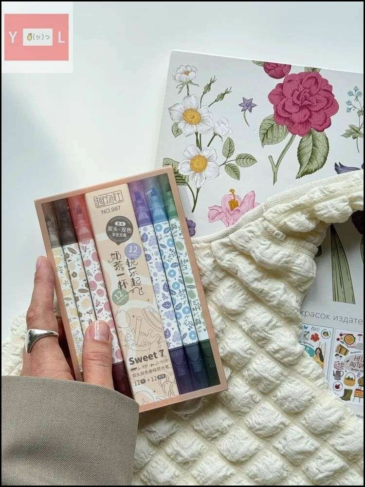 Маркеры пастельные, набор текстовыделителей 6 шт