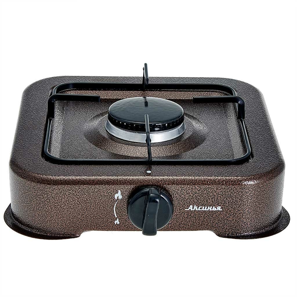 Газовая плита Аксинья КС-105, одноконфорочная, эмалированная, коричневая