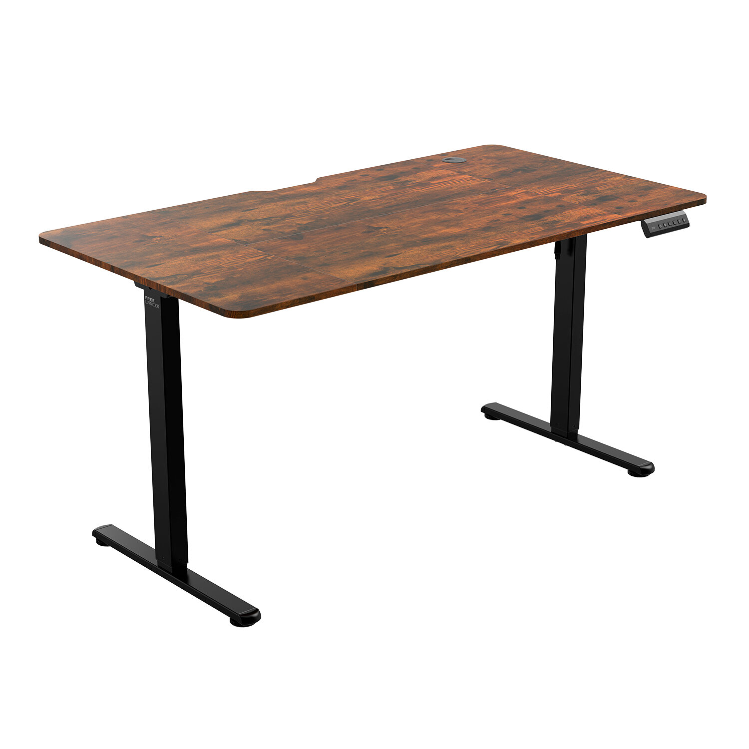 Стол компьютерный ZONE 51 "e-Freeflow" 140 см x 75 см Dark Wood