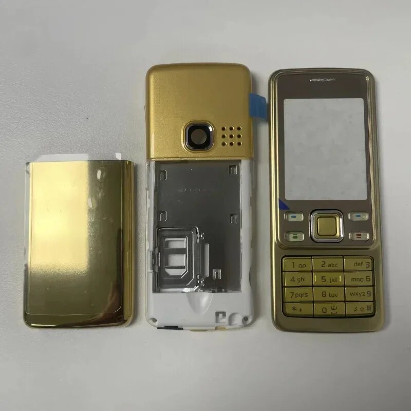 Полный полный корпус мобильного телефона, дверная рамка, задняя крышка аккумулятора, английская клавиатура для Nokia 6300