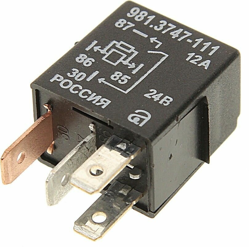 Реле электромагнитное 24v 4-х контактное 12а замыкающее авар