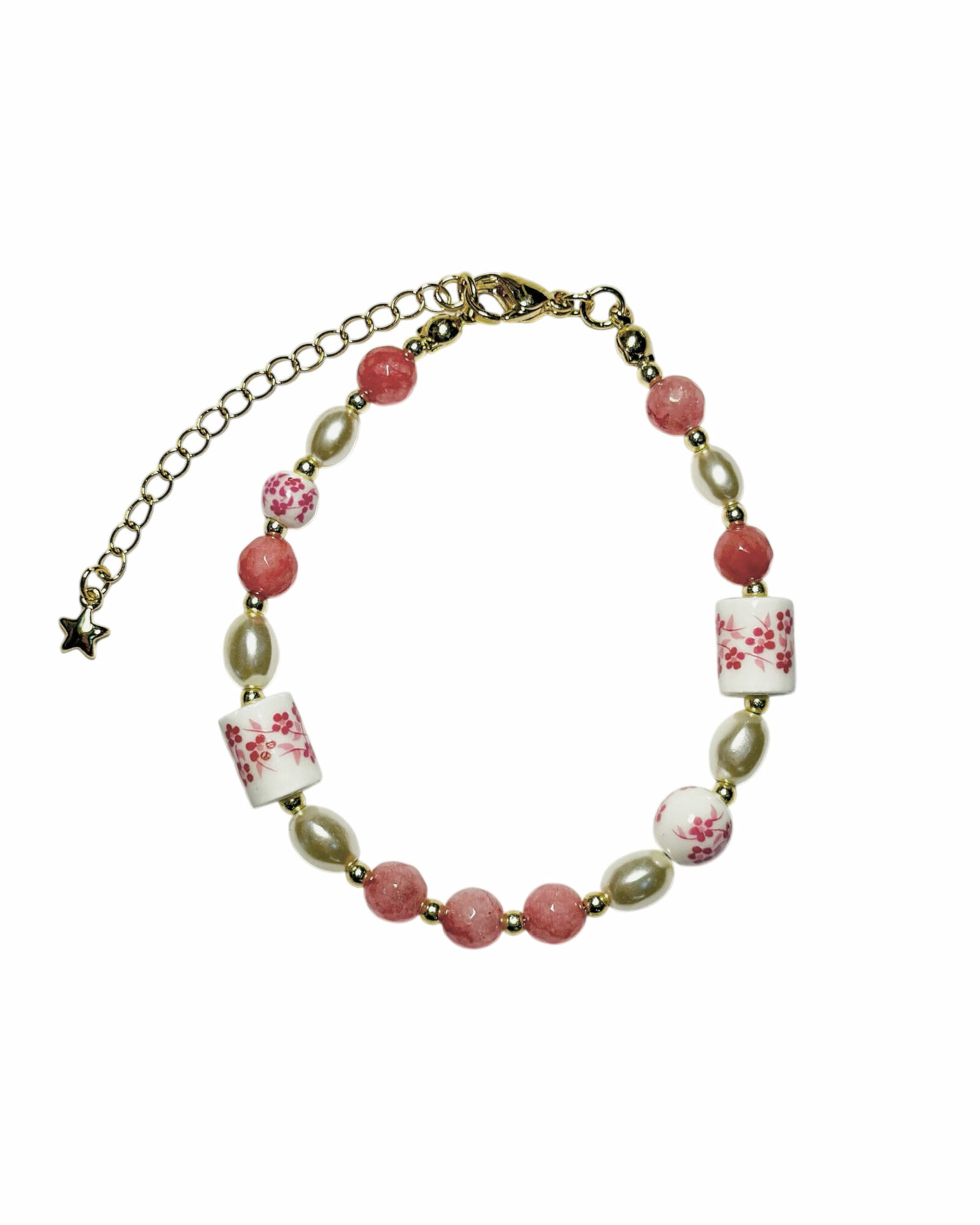 Браслет-цепочка, керамика, гематит, жемчуг пресноводный культивированный