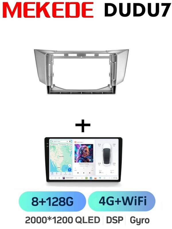 Магнитола 9" Mekede DUDU7 8/128 Gb для Lexus RX300 RX330 RX350 RX400H, Toyota harrier 2003-2009 carpay Android