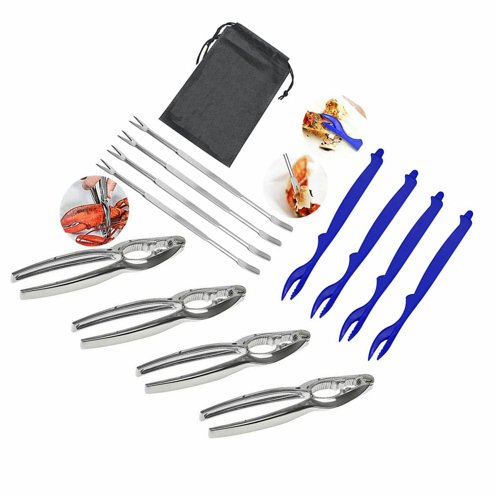 Удобный набор для морепродуктов: расколщики и вилки