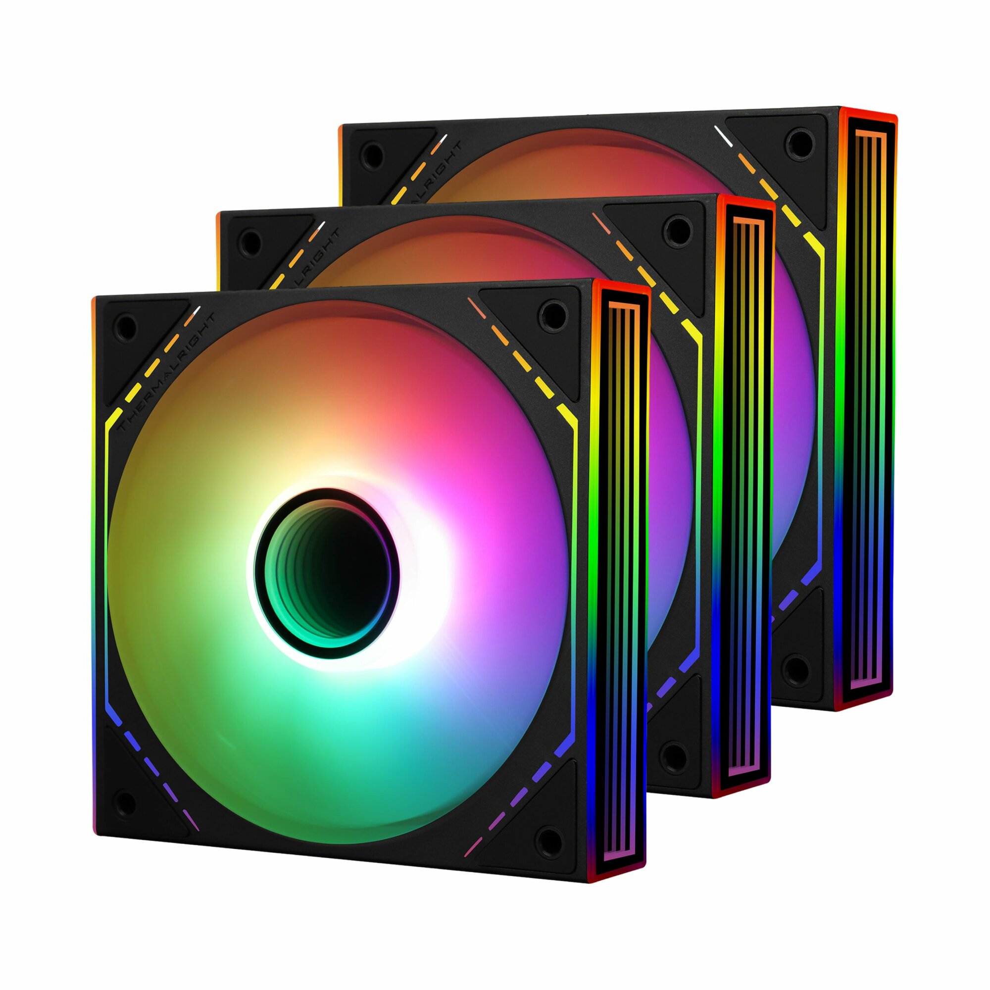Комплект вентиляторов для корпуса 3 шт. Thermalright TL-M12-S ARGB / 120x124x25mm, 4-pin PWM, ARGB, 47.6CFM, 23.2dBA, 1500RP / TRTLM12S