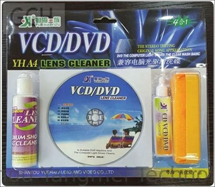 Чистящий диск CD/DVD/Blu-ray 4 в 1