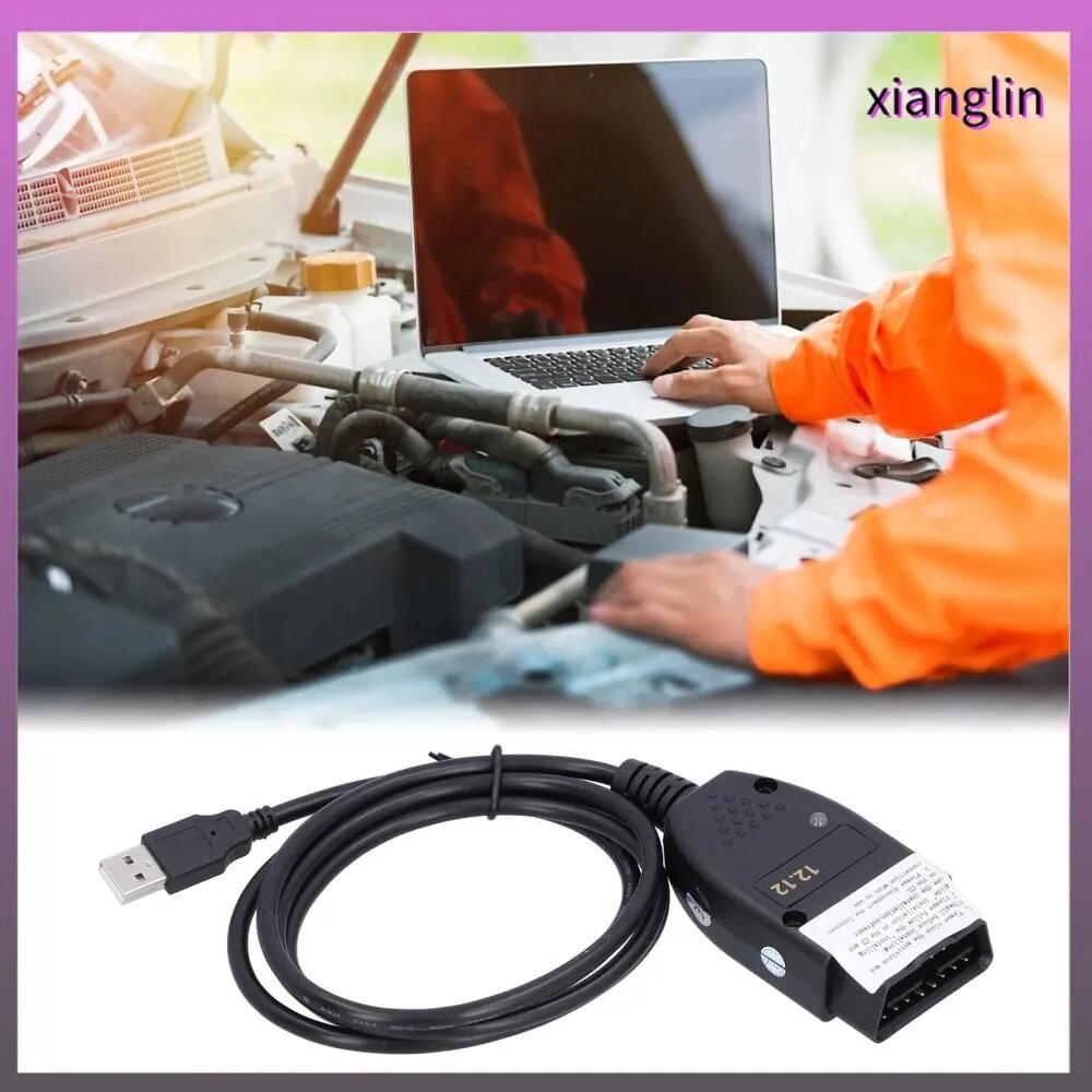 Кабель для диагностики автомобилей, USB интерфейс, 12.12