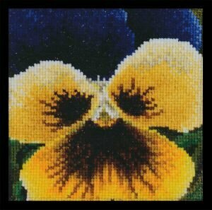 Набор для вышивания Анютины глазки, канва аида 18 ct 10 x 10 см THEA GOUVERNEUR 463A