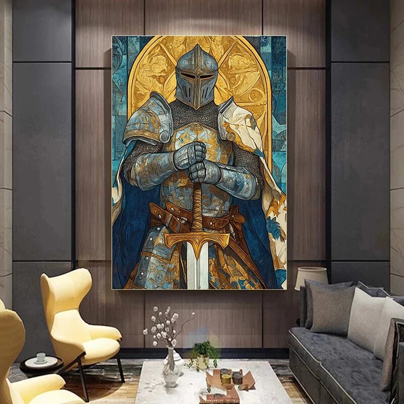 Печать на холсте «Рыцарь» 40x60 см, цвет 10, без рамы — фото 1