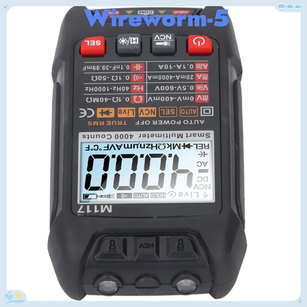 Цифровой мультиметр M117 Smart Multimeter 4000 Counts Автоматический мультиметр для электриков — фото 1