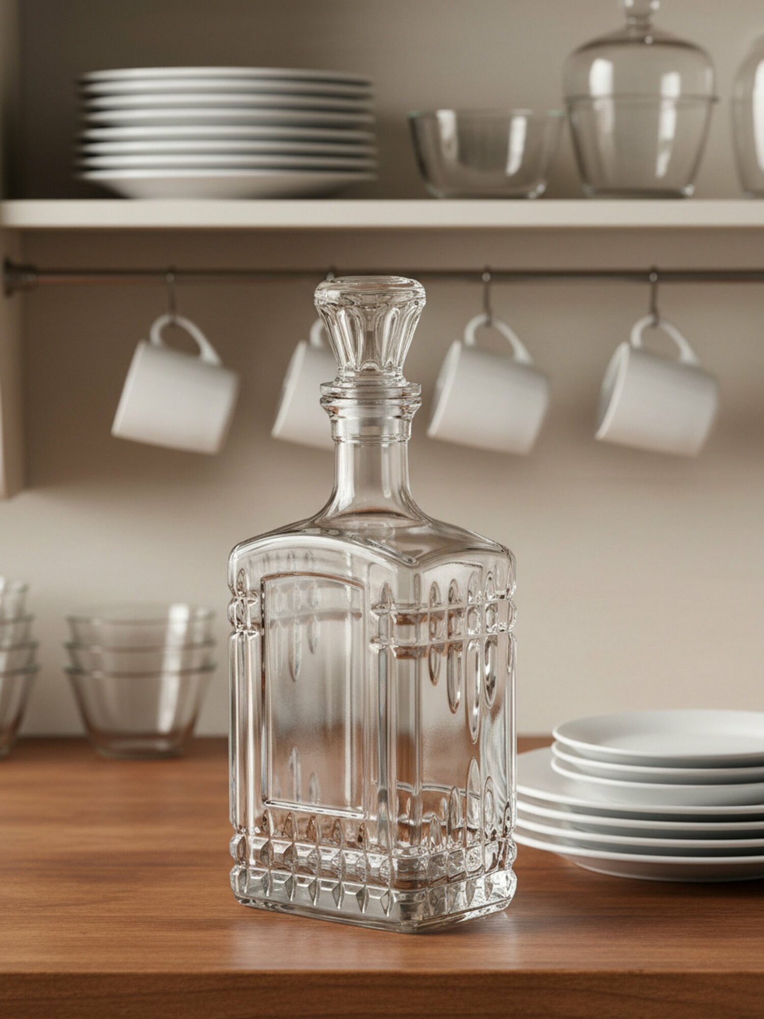 Графин стекло, 0.5 л, с пробкой, Декостек, Бельведер