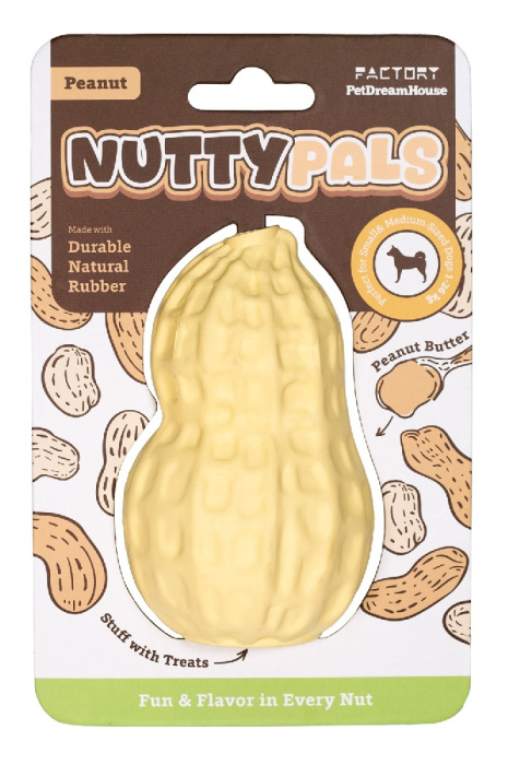 Игрушка для собак PetDreamHouse / ПетДримХаус Chewtastic Geometrics Nutty Pals Durable Peanut, интерактивная из натурального каучука, размер 9.8х6.2см / зоотовары для животных
