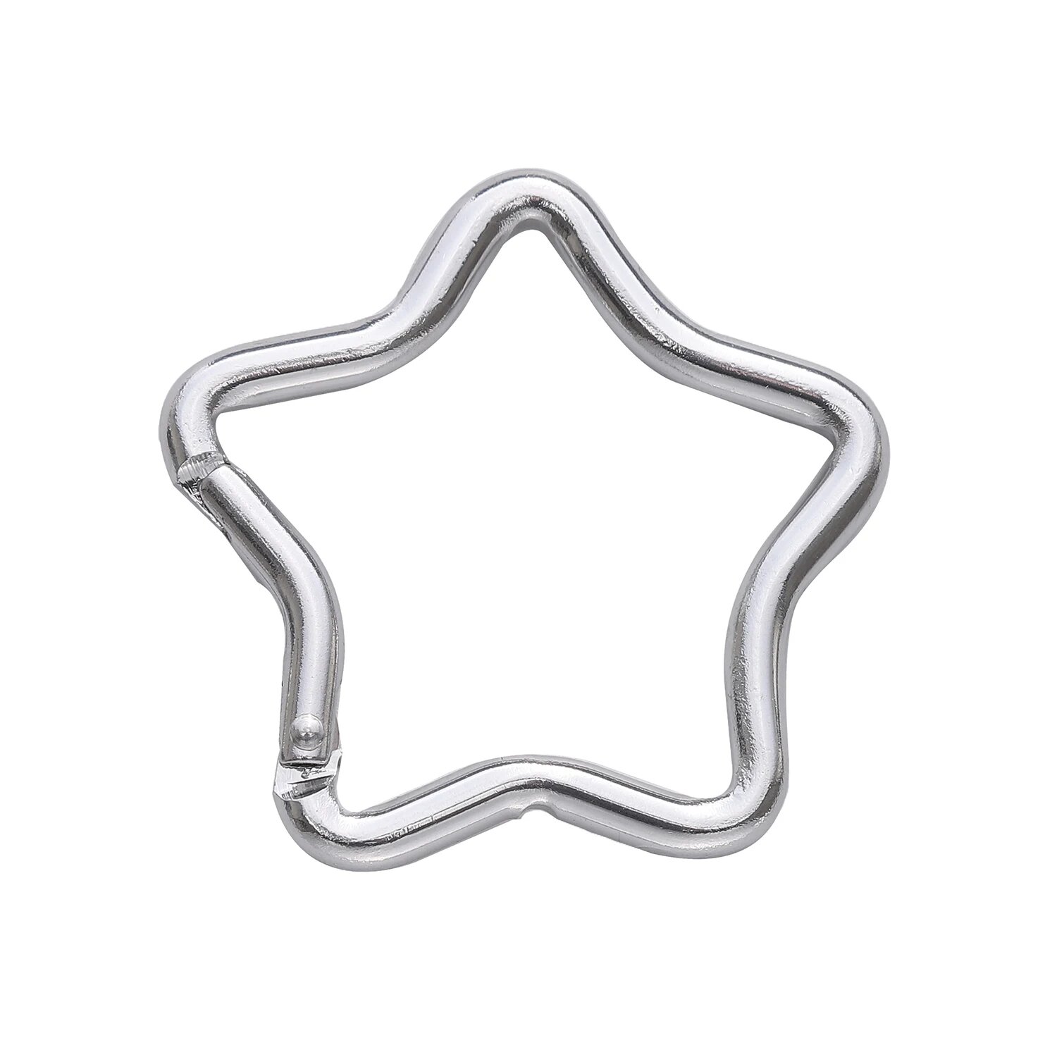Карабин-звезда серебряного цвета 01 Silver