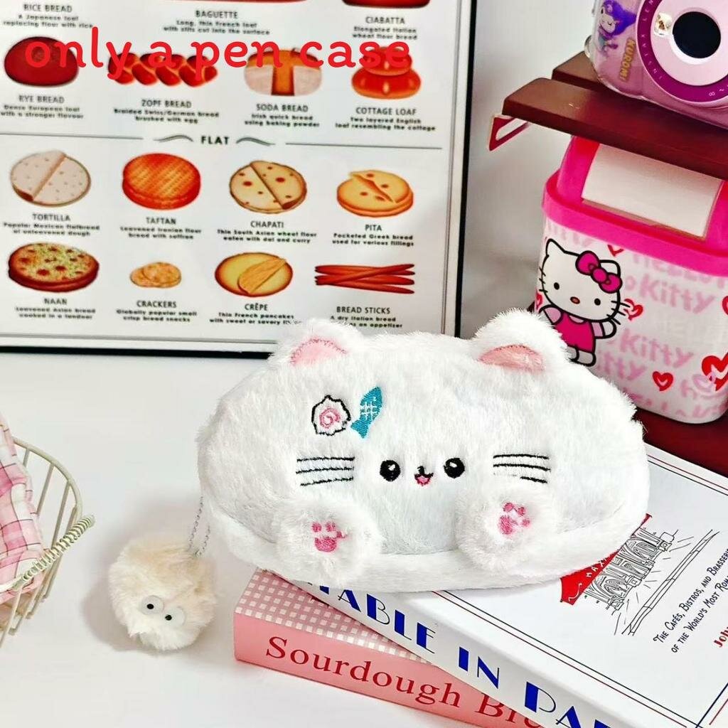 Стиль cat pen holder с мягким velvet material и просторным хранением для девочек и школы