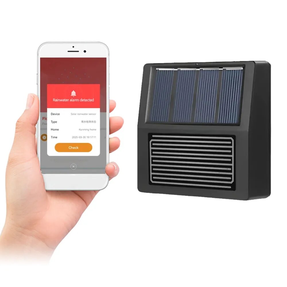 Датчик дождя солнечный Zigbee с аккумулятором и защитой IP65