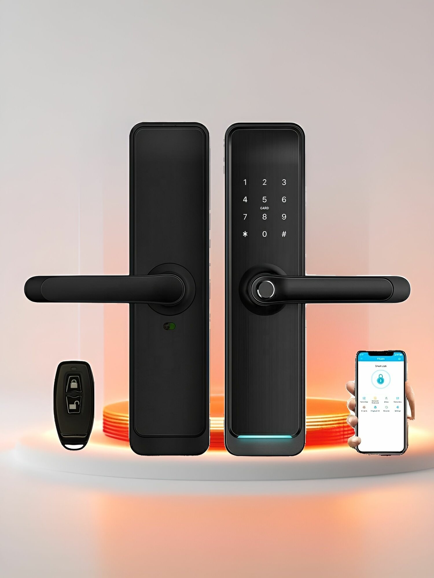 Электронный замок Dircode Sciener М701 c влагозащитой IP-65 черный бэксет 70