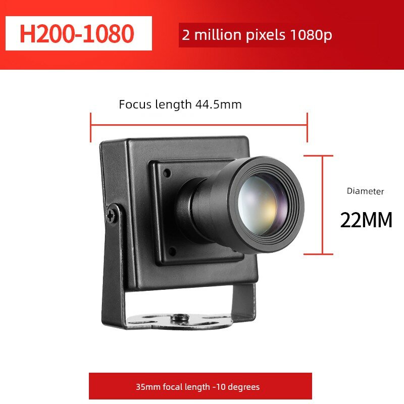 USB промышленная камера H200 1080p с объективом 35 мм, полем зрения 10 градусов, встроенным микрофоном для Raspberry Pi