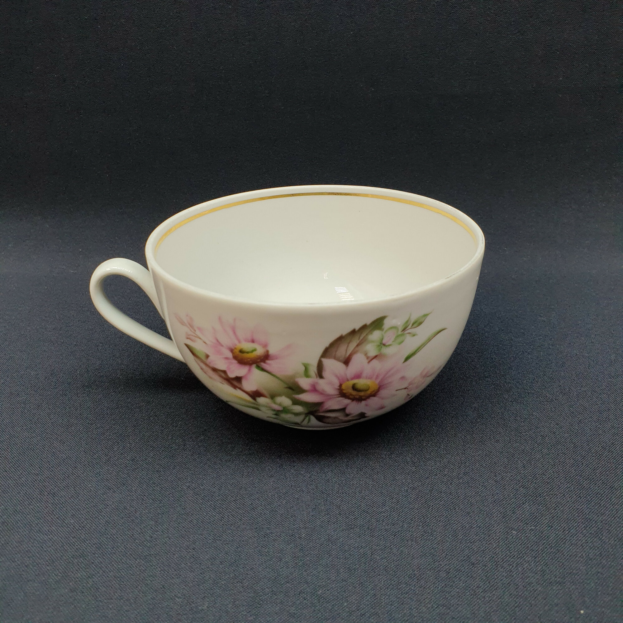 Винтажная чашка гигант Вербилки, фарфор 400 мл, СССР