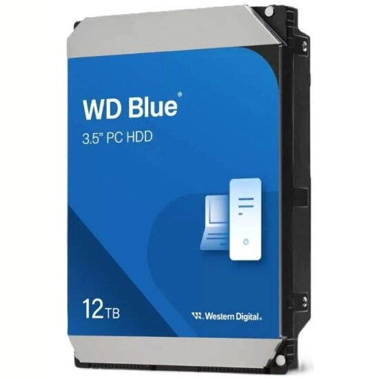 Жесткий диск 3.5" Western Digital WD Blue 12 ТБ, SATA III, 512Mb, 7200rpm CMR (WD120EAGZ)