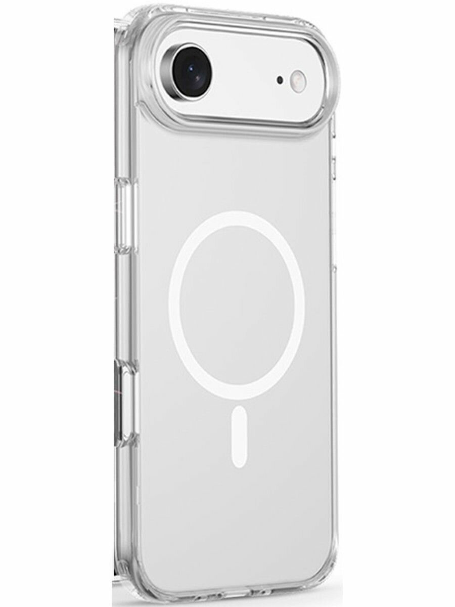 Чехол Devia Crystal Magnetic, для iPhone 17, поликарбонат, ударопрочный, прозрачный, магнитный