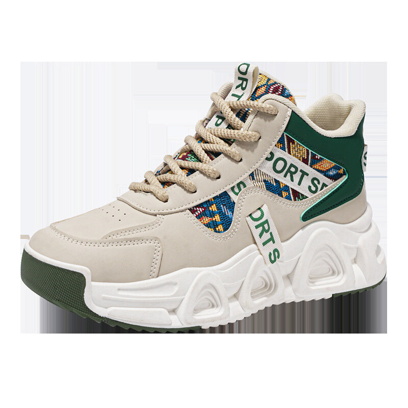 LUO Снегоступы Мужчины Зимняя Водонепроницаемая Шерсть+Кожа/D2635 white green