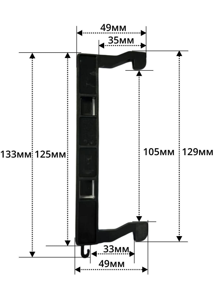Замок Samsung DE64-40006F (защелка, крючок) двери микроволновой печи M1833NR