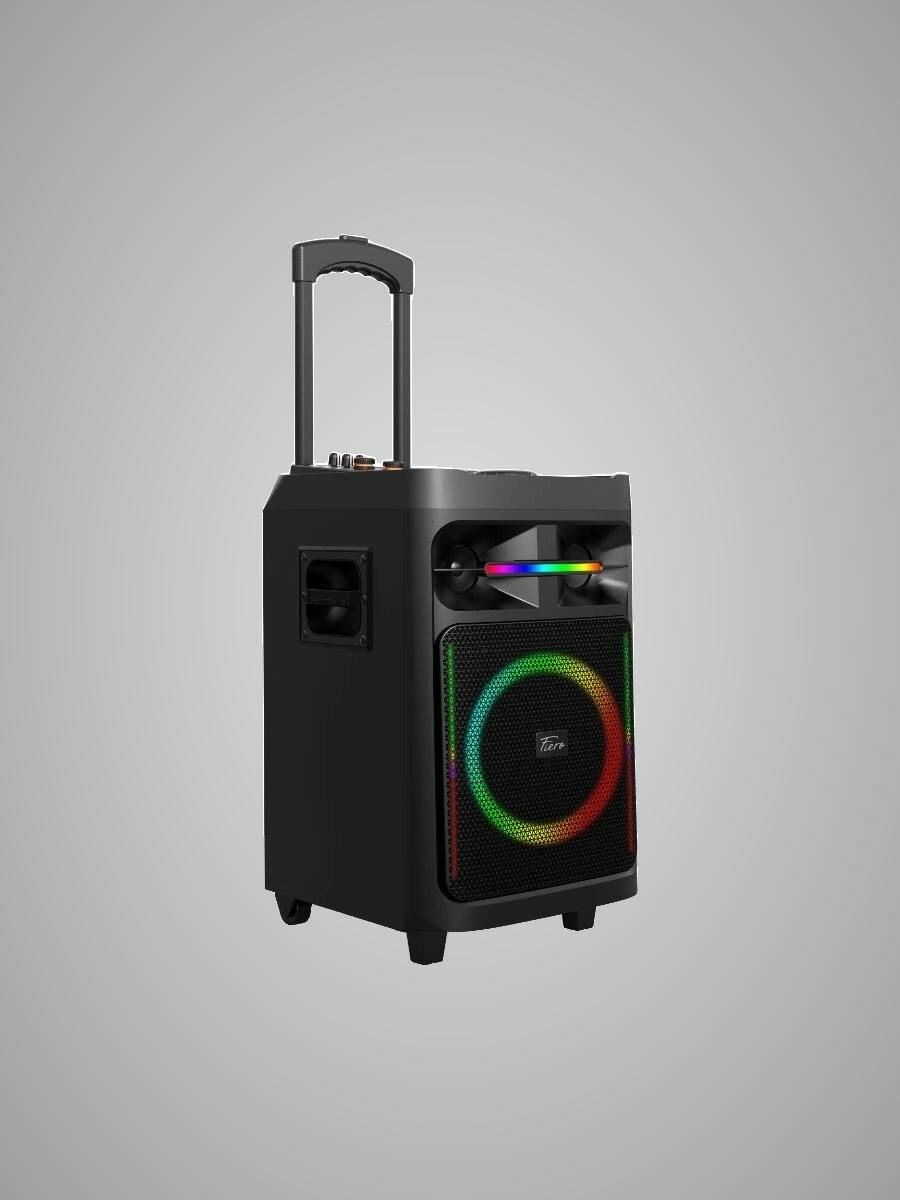 Портативная колонка Fiero Maletas FRPA-200, 200 Вт, Bluetooth, AUX, USB, черный