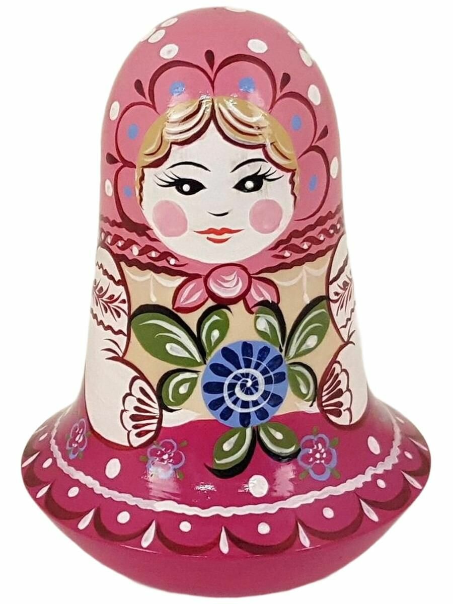Неваляшка (Матрешка 1 предмет)-2, Городецкая роспись, ручная авторская работа