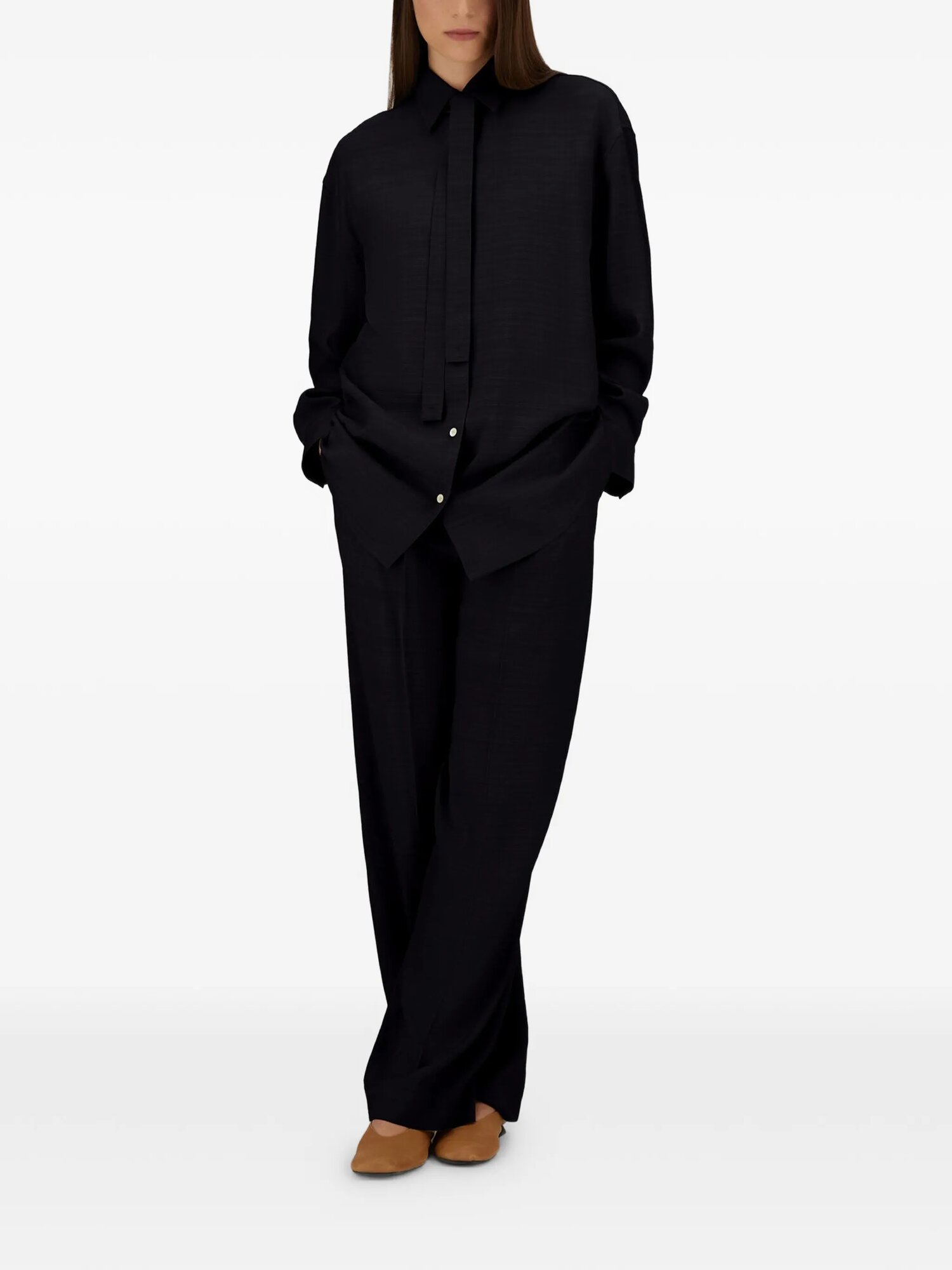 Брюки Herno Textured-finish trousers, размер 42 — фото 1