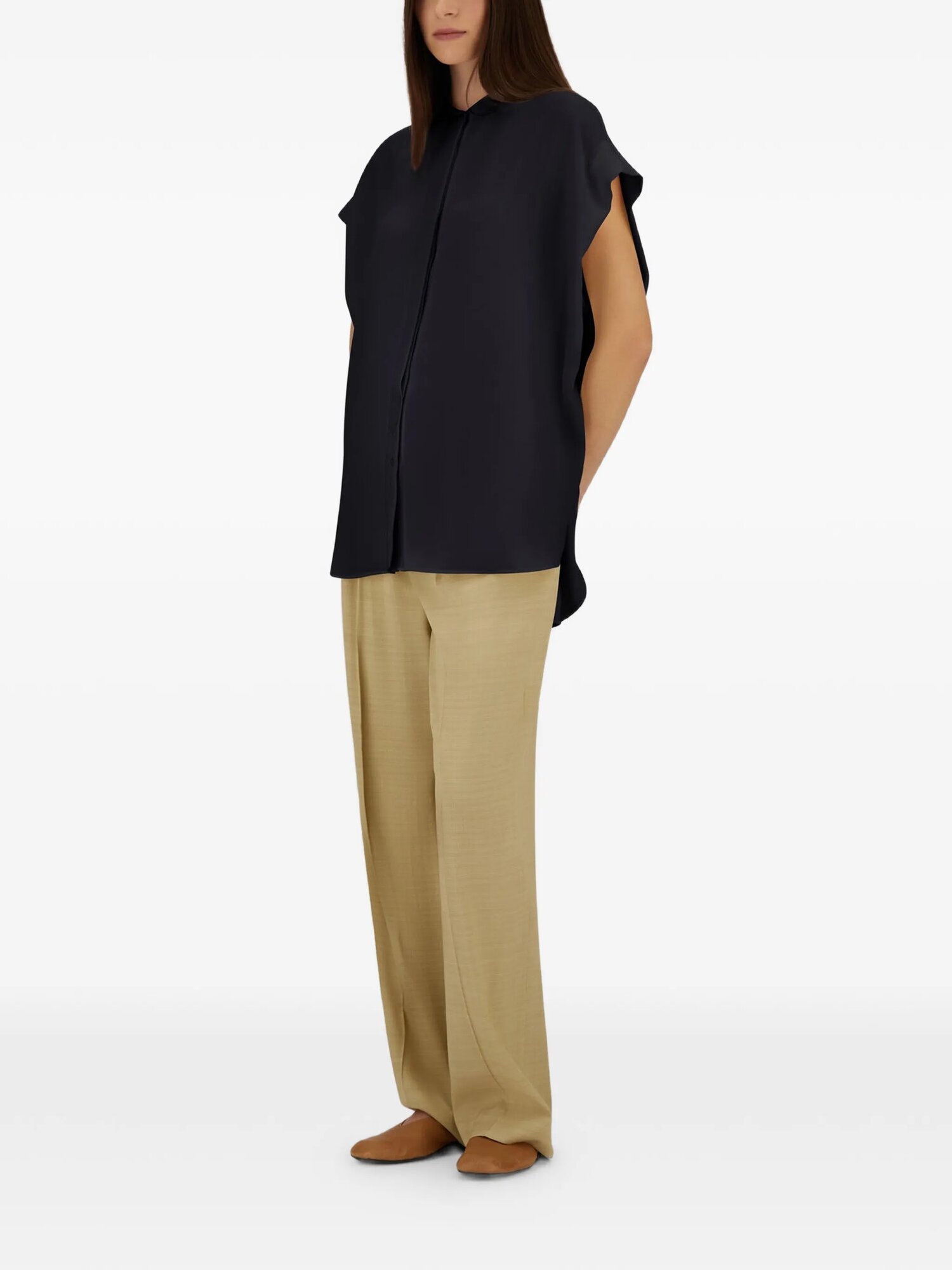Блуза Herno Mandarin-collar cady blouse, размер 38 — фото 1