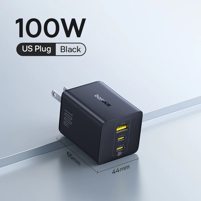 Baseus 100W US Plug Black Зарядное устройство