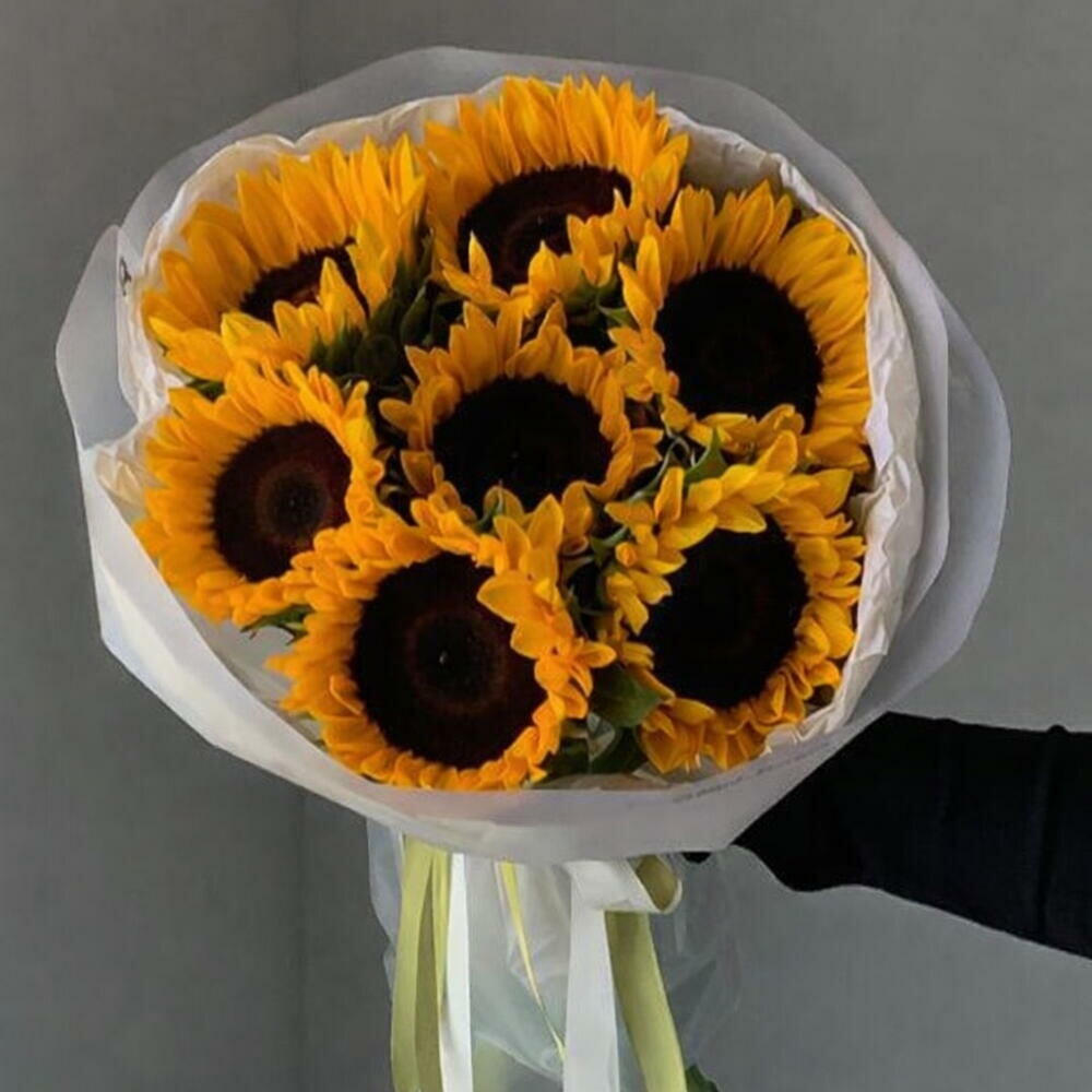 Букет подсолнухи 7 шт