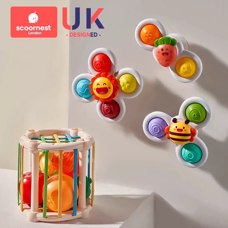 Набор Domia Manor + Rusland Spin Toy, три предмета, для развития малышей 0-12 месяцев