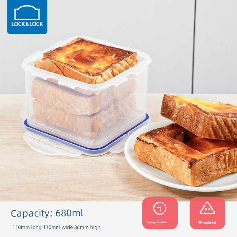 Пищевой аэрозольный контейнер для хранения хлеба, безопасный для микроволновки, 680 мл, идеален для обедов и закусок