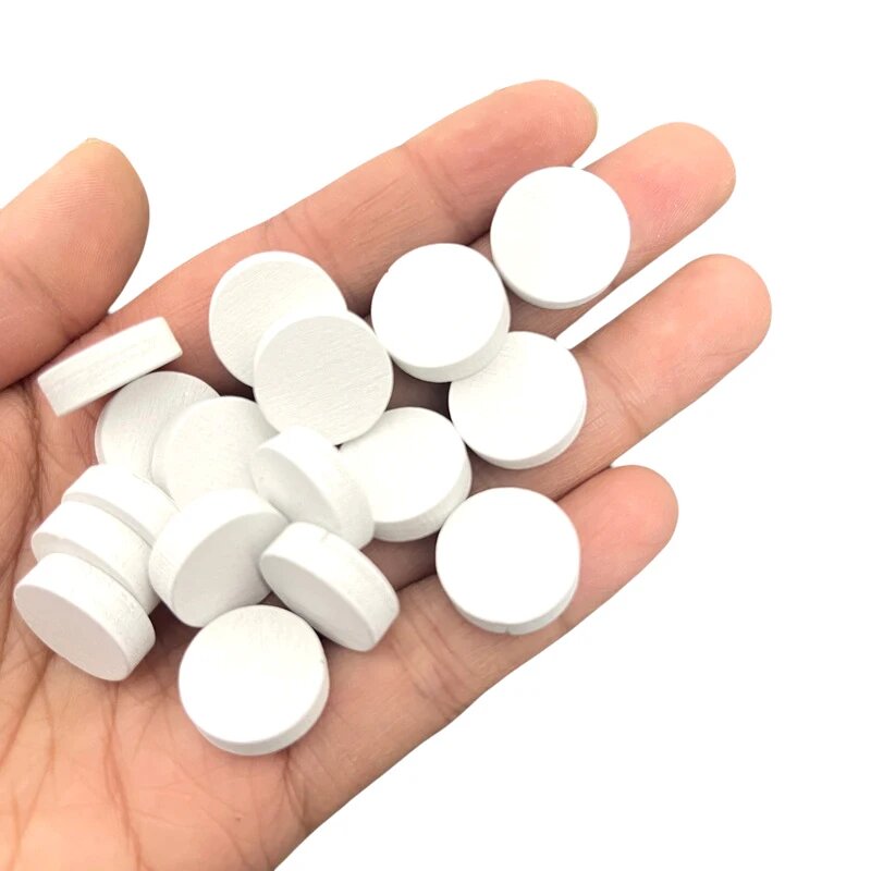 Деревянные игровые жетоны 100 шт Белый, White