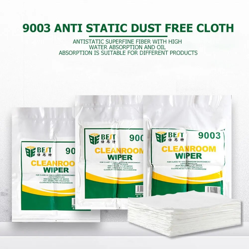 Антистатическая микрофибровая салфетка для чистки электроники, 325 250 мм, 100 шт