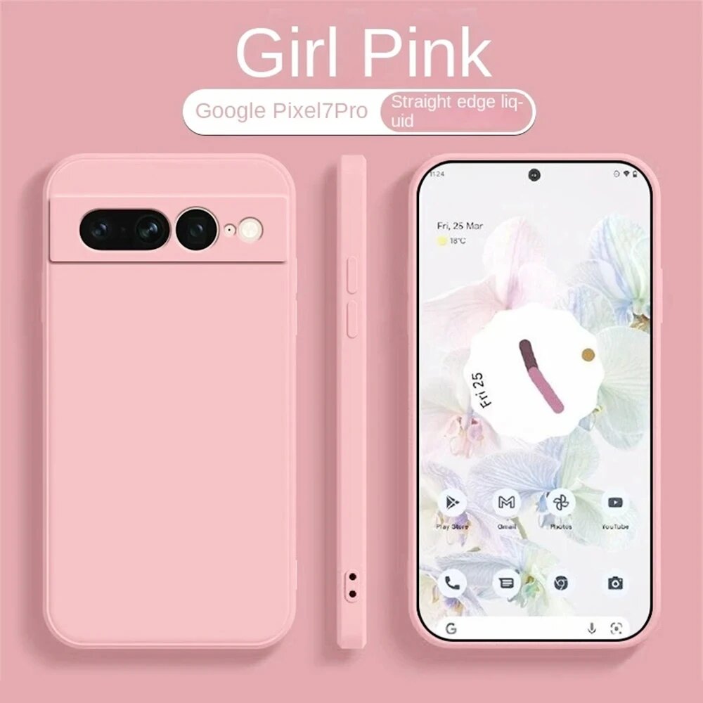 Противоударный Мягкий Силиконовый Чехол Для Google Pixel 6/7/7A — Задняя Розовый, pink, For Pixel 9A