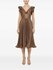 Платье Nissa Ruffled pleated midi dress, размер 36, brown