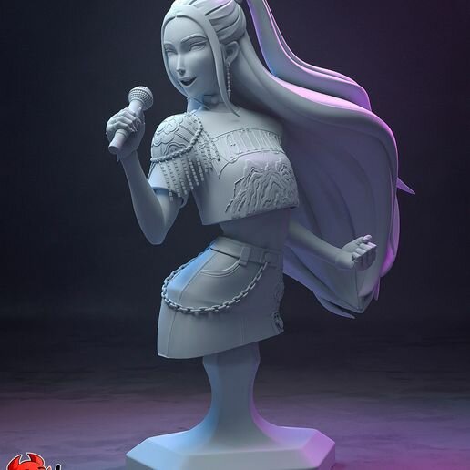 Сборная модель Bust of Stylish dancer, 105мм для покраски