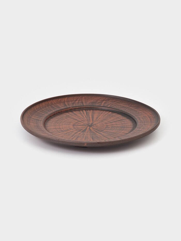 Тарелки плоские «Гладкий», набор 2 шт, диаметр 25 см, красная глина