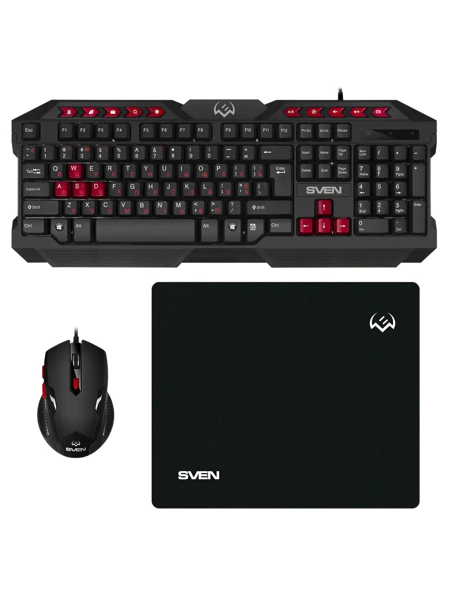 Клавиатура и мышь GS-9200 игровой набор с ковриком
