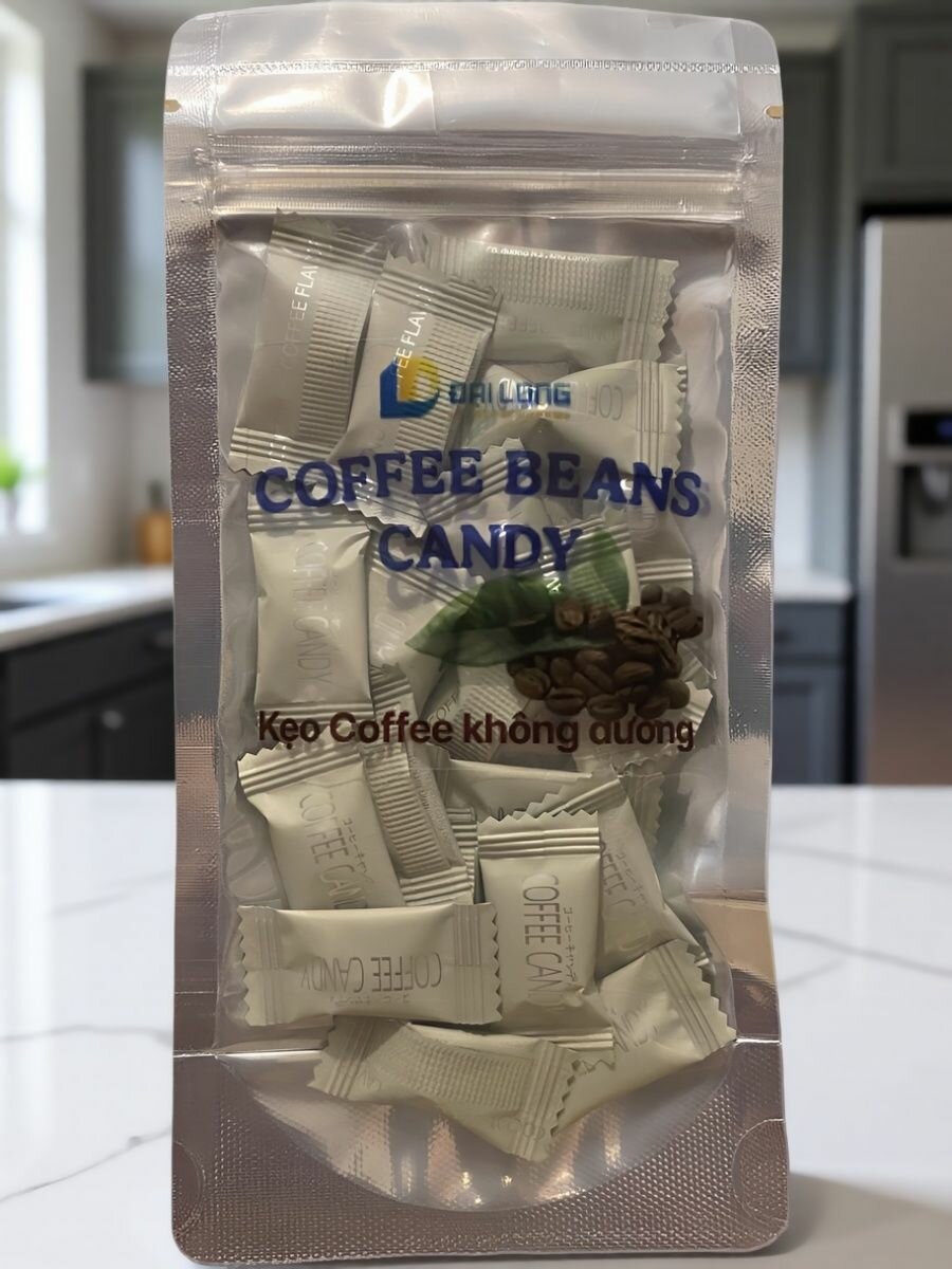 Конфеты со вкусом кофе, аромат кофе с кокосом, без сахара, Dai Long, 33 г, Вьетнам
