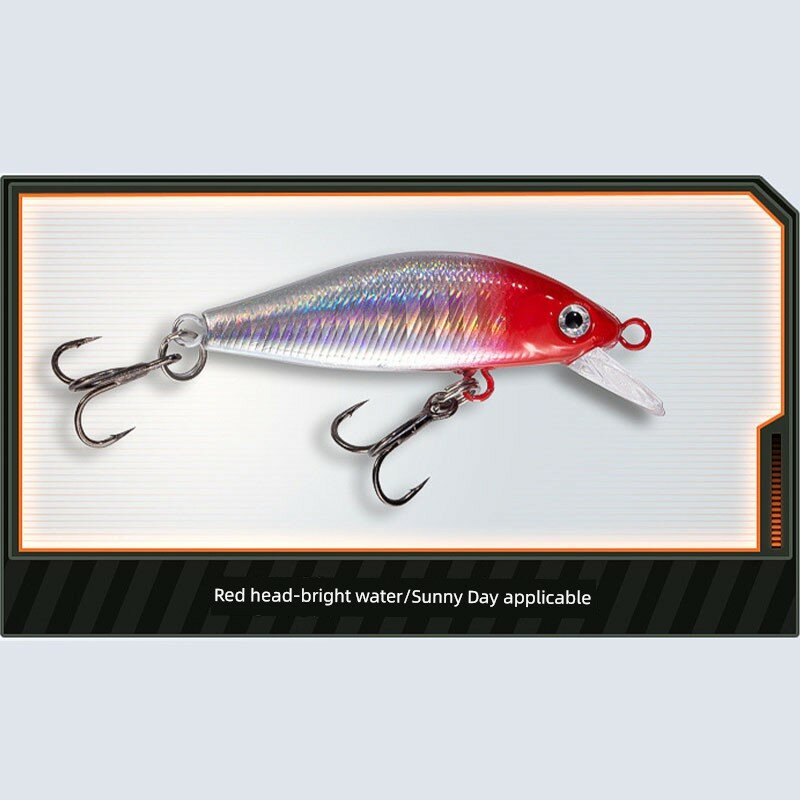 Микроприманка-минноу, медленно тонущая, для ловли форели в ручьях, красноокой рыбы, белоногой рыбы, с одинарным