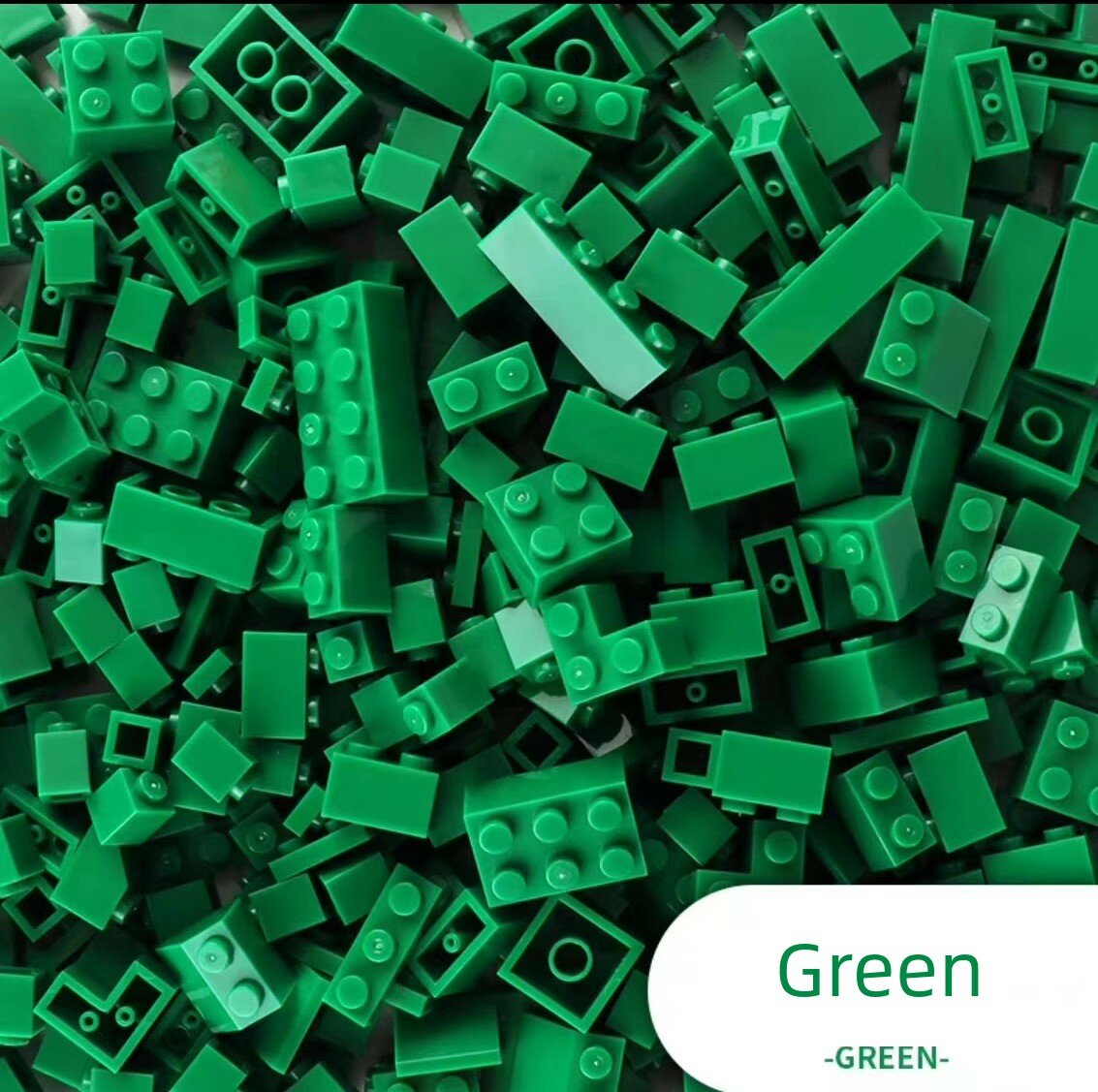 Строительные блоки с маленькими деталями цвета зеленый, 250 г, развивающая игрушка для детей