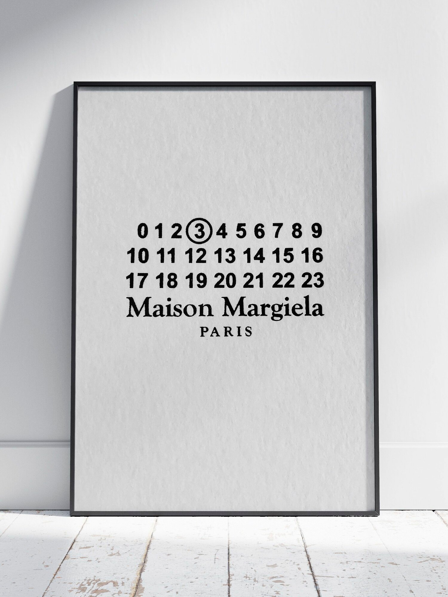 Плакат на стену для интерьера Мейсон Марджела (Maison Margiela 11) - Постер по модели, бренду и моде формата A4 (21x30 см)