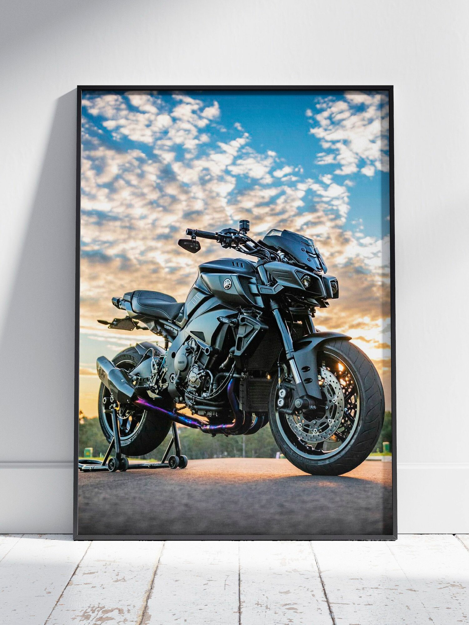 Плакат на стену для интерьера Техника и транспорт (Ямаха MT 10 - Yamaha MT 10 3) - Постер по транспорту формата A4 (21x30 см)