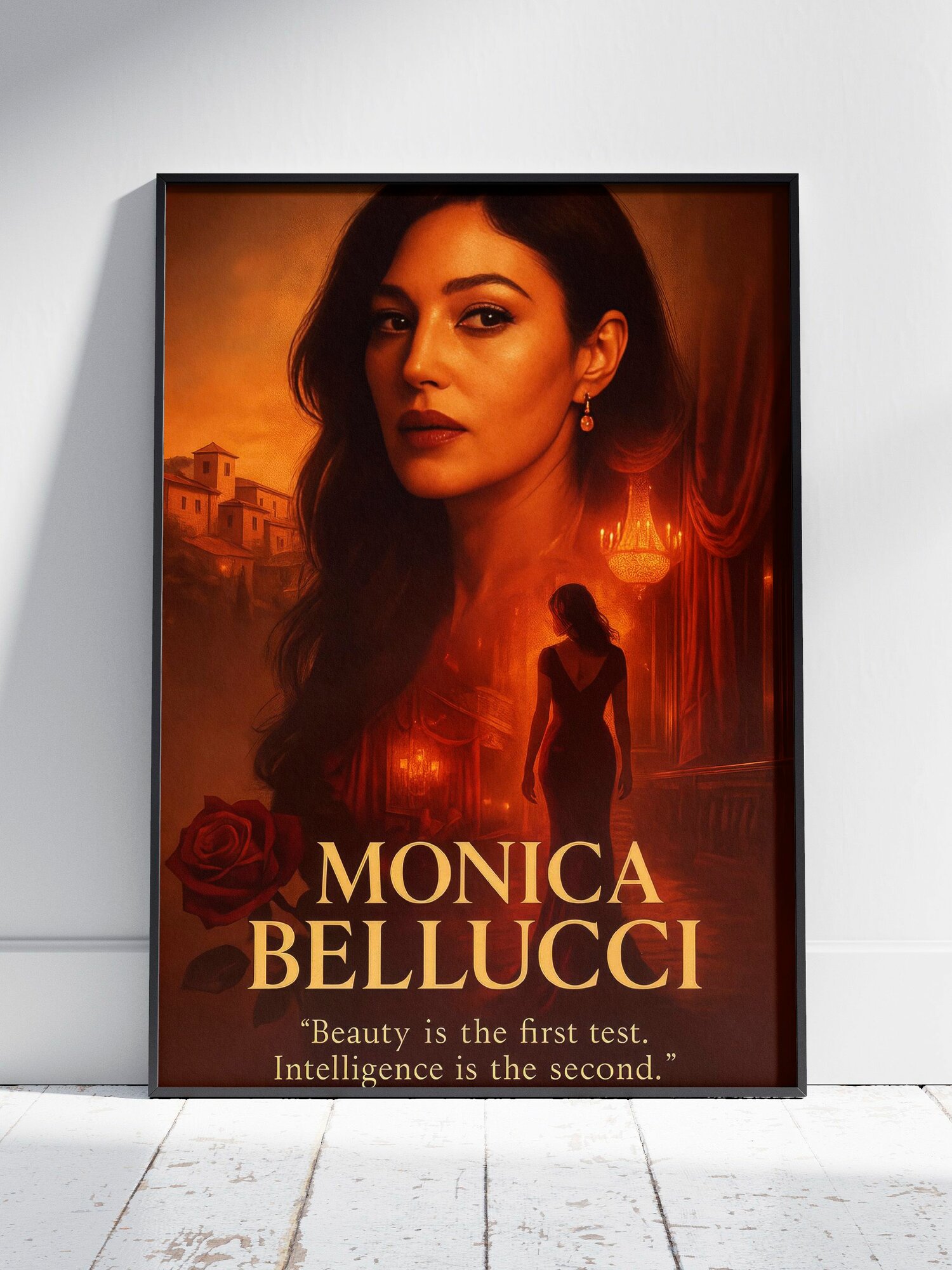 Плакат на стену для интерьера Моника Беллуччи (Monica Bellucci 44) - Постер по актеру фильма, кино, сериала формата A4 (21x30 см)