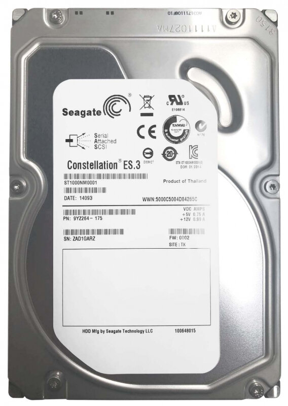 Жесткий диск Seagate ST1000NM0001 1Tb SAS 3,5" HDD