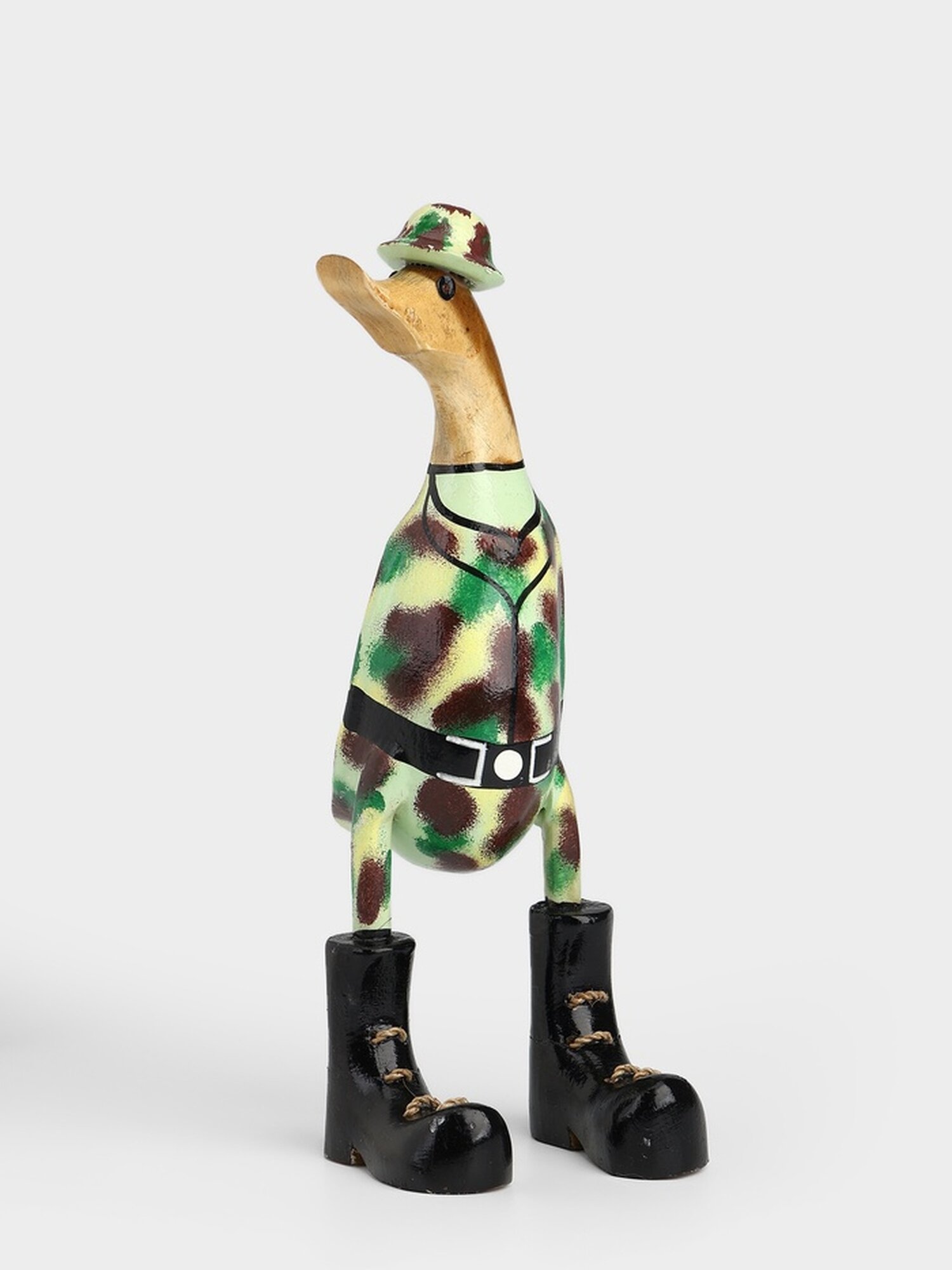 Статуэтка интерьерная «Утка-армеец», дерево албезия, высота 28 см