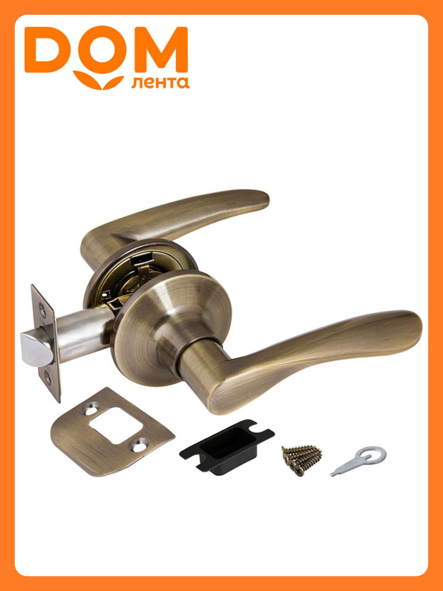 Дверная ручка для межкомнатной двери PUNTO SIMPLE LIVING 6020 AB-P бронзовый